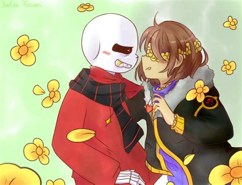 Flowerfell Sans X Frisk By Saikotsuneki On Deviantart