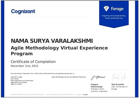 surya varalakshmi nama on linkedin certification from cognizant