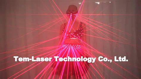 Sexy Lady Clothing Laser Bra And Girdler Red Laser Mask For Night Club Led Luminous Sexy Women