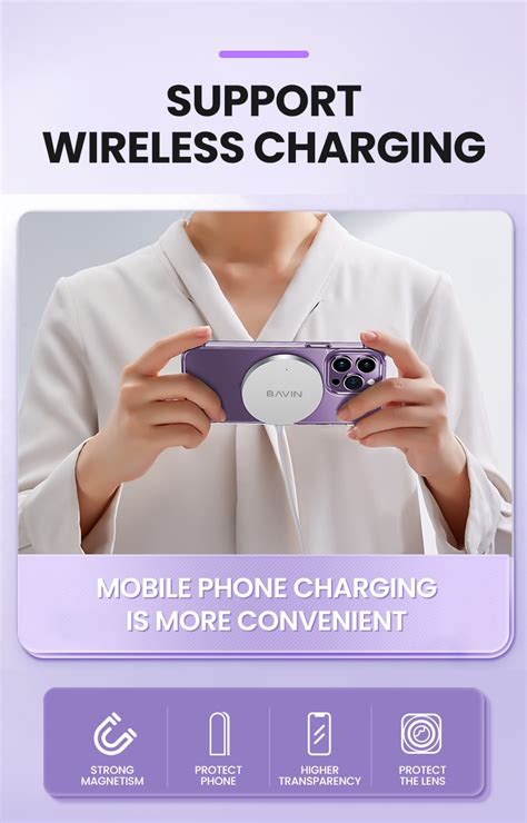 Bavin Magnetic Phone Case Cover Premium Quality Wireless Charging Case For Iph Series Shopee