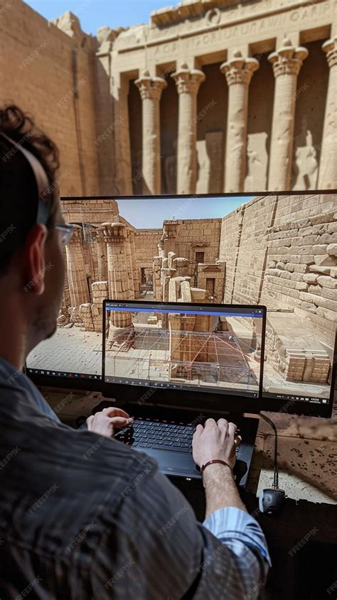Engineer Analyzing Historic Structure With Etabs Premium Ai Generated Image