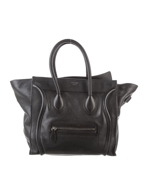 Celine Mini Luggage Bag Black Cel245143 The Realreal