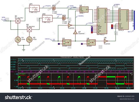 Schematic Diagram Electronic Device Demodulator Drawing Stock