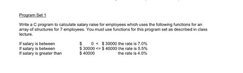 Solved Program Set 1 Write A C Program To Calculate Salary