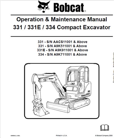 Bobcat E And Excavator Service Manual