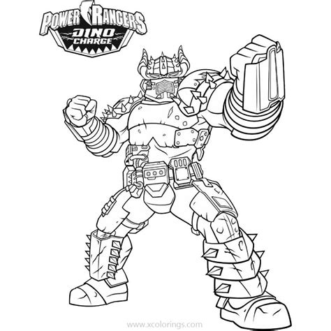 Power Rangers Dino Charge Coloring Pages Red Ranger