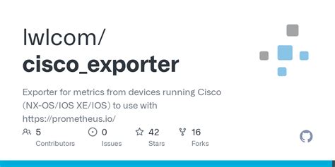 cisco exporter metrics list exporters and metrics prometheus monitoring system