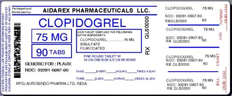Clopidogrel Information Side Effects Warnings And Recalls