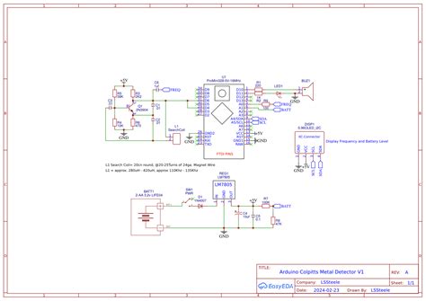 Arduino MetalDetector OSHWLab