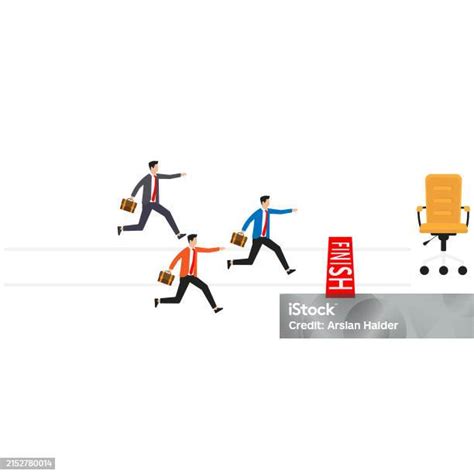 Конкуренция За Рабочие Места И Концепция Рыночной Конкуренции — стоковая векторная графика и