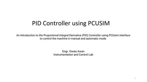 Pid Control Engineering Is The Course That Is Important Ppt
