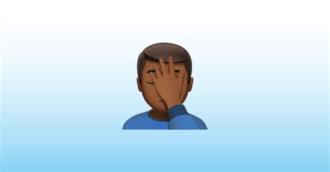 Man Facepalming Medium Dark Skin Tone Emoji 🤦🏾‍♂️