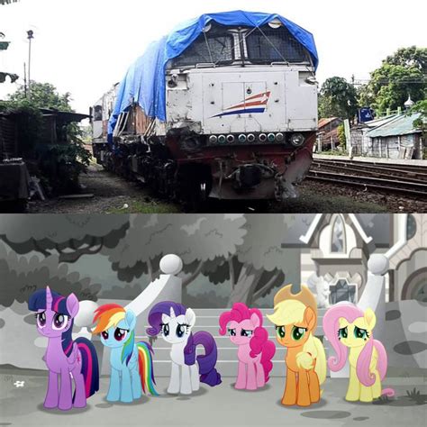 Mlp Mane 6 Sad At Thole Locomotive By Arrasyadelvino On Deviantart