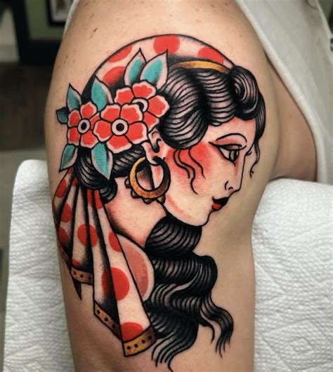 Girly Traditional Tattoo Ideas