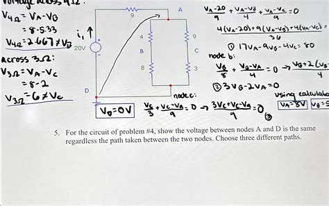 Solved Node B ﻿5 ﻿for The Circuit Of Problem 4 ﻿show The