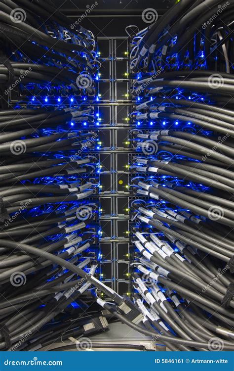 Cables Of A Server Stock Image Image 5846161