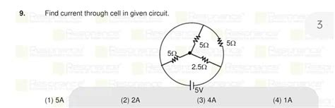 find current through cell in given circuit 3 filo