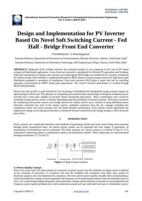 pdf design and implementation for pv inverter based on … · design and