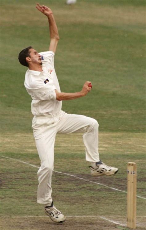 Jason Gillespie In Action During His Test Debut