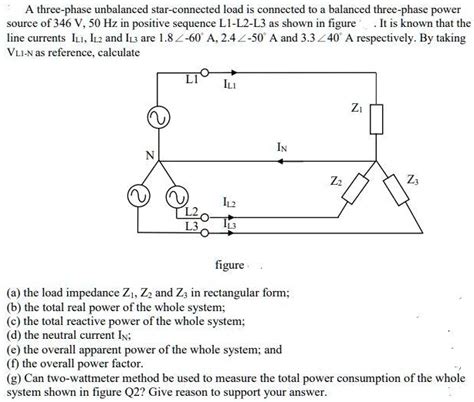 Solved A Three Phase Unbalanced Star Connected Load Is Connected To A Balanced Three Phase