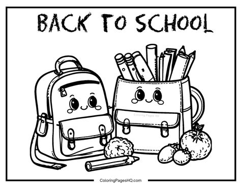Back To School Coloring Pages Free Pdf Printables Coloring Pages Hq