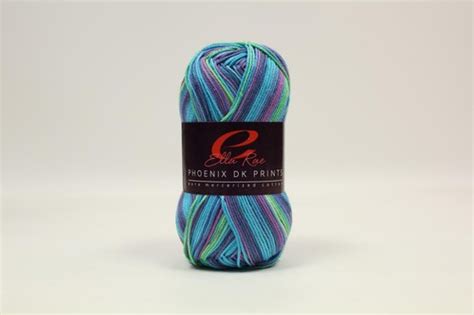 Ella Rae Phoenix Dk Print Cotton Yarn Wool 100g 07 Triple Berry