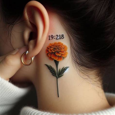 Calendula Flower Tattoo Designs