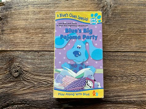Blues Clues Blues Big Pajama Party Vintage Vhs 1999 Etsy