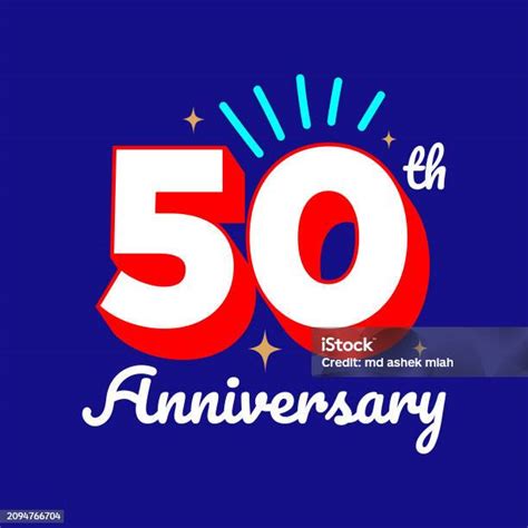 3d 50 년 기념 로고 디자인 축하 요소가 있는 50주년 기념 배지 디자인 회사 또는 비즈니스 생일을 축하하기 위한 기호 및 기호 파란색 바탕에 25 년 인사말 카드입니다