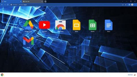 Blue Abstract Google Chrome Theme GThemes Org