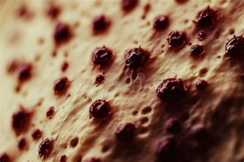 Red Spots On Microscopic Cellular Specimen Microstock Image Stock
