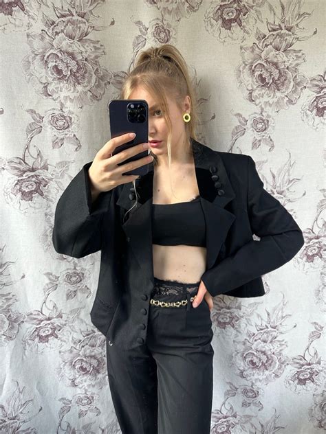 Vintage Black Elegant Classy Blazer Etsy