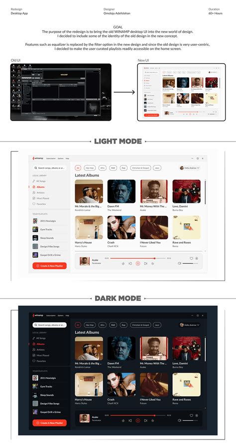Redesign For Winamp User Interface On Behance