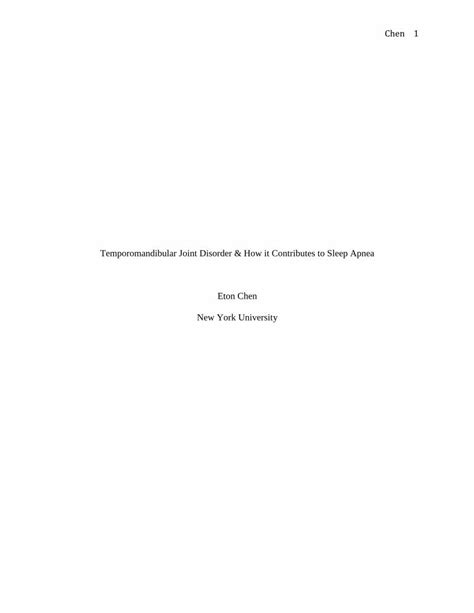 Pdf Temporomandibular Joint Disorder And How It · Theres A Cause And
