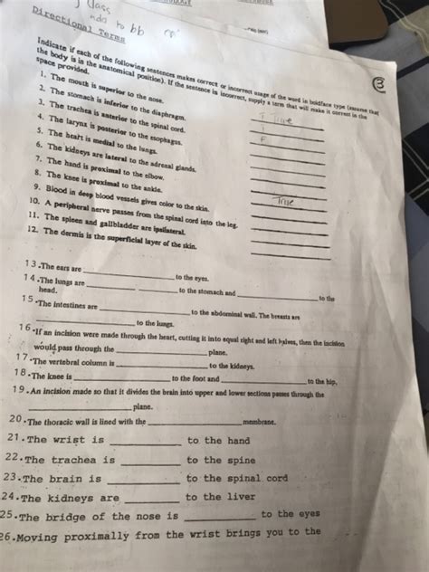 Solved Indicate If Each Of The Following Sentences Makes