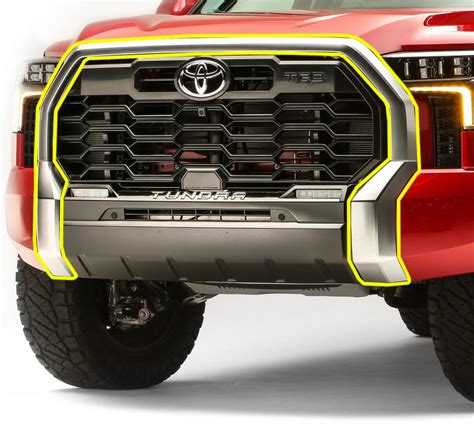 2022 Toyota Tundra Front Grille Surround Bumpershellz Chrome Delete