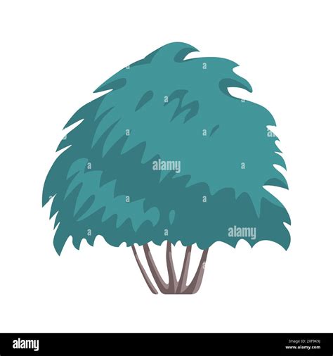Green Minimalist Park Tree With Triangle Shape Crown And Trunks Vector Green Minimalist Park Tree With Triangle Shape Crown And Trunks Vector