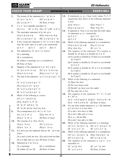 Mathematical Reasoning 2 Exe 1 Pdf Contradiction If And Only If