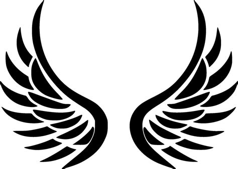 Angel Wings Black And White Vector Illustration 30519743 Vector Art At