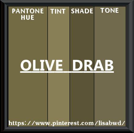 Olive Drab Color Chart
