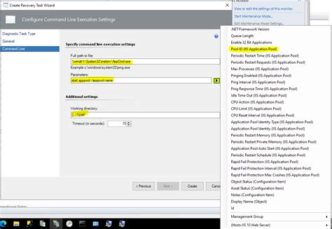 Scom Recovery Task Iis Application Pool Microsoft Qanda