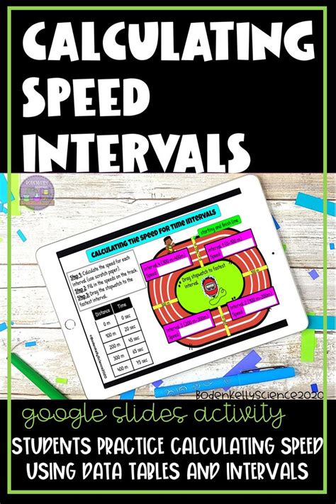 Calculating Speed Intervals Using Data Tables Digital Activity Calculating Speed Science