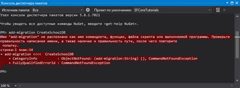 C Unable To Add Migration In Entityframeworkcore 502 Command Not Identified Stack Overflow