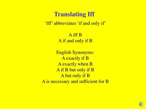 Ppt Translating Iff Powerpoint Presentation Free Download Id5442573