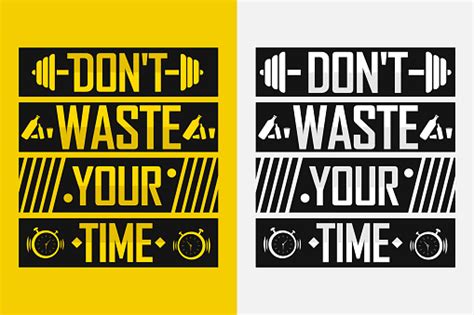 손으로 그린 글자 영감과 동기 부여 인용문에 시간을 낭비하지 마십시오 디자인에 대한 스톡 벡터 아트 및 기타 이미지 디자인 문자 벡터 Istock