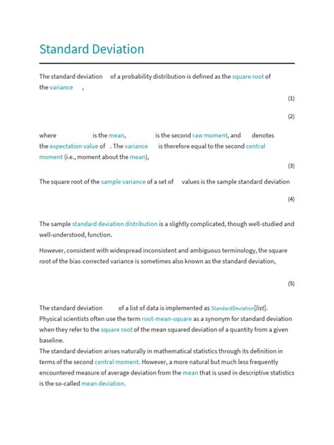 Standard Deviation Quick Guide Pdf Standard Deviation Variance