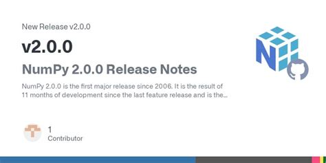 Valeriy Krygin On Linkedin Release V200 · Numpynumpy