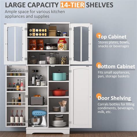 Tolead 64 Tall Kitchen Pantry Storage Cabinet Pantry India Ubuy