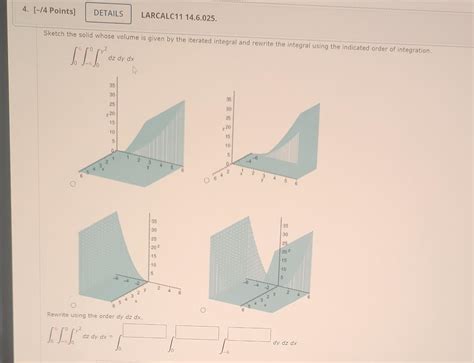 Solved Sketch The Solid Whose Volume Is Given By The Chegg