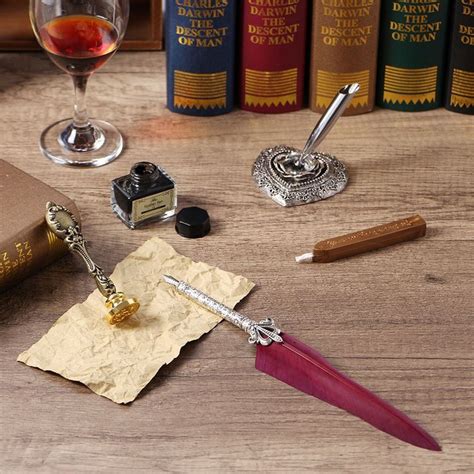 6종 퀼 깃털 캘리그라피 만년필 세트와인 홈플러스 택배배송